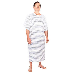 Nobles Deluxe Cut Medical Gown - Blue Splendor Print- Pack of 4