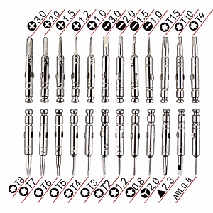 ADSRB 25 In 1 Leather Bag Set Screwdriver Glasses Watch Maintenance Mobile Phone Computer Disassembly Tool Combination