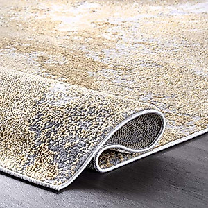 nuLOOM Cyn Abstract Runner Rug, 2' 6" x 10', Gold