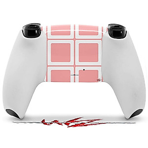 WraptorSkinz Skin Wrap compatible with Sony PS5 DualSense Controller Squared Pink (CONTROLLER NOT INCLUDED)