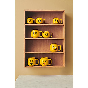 Room Copenhagen LEGO Ceramic Mug, Happy Boy Face, Large, 17.9 Fl. Oz. (530 mL)