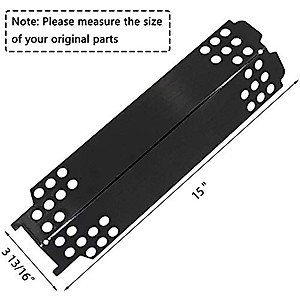 Criditpid BBQ-Element Grill Heat Plate Shield Replacement Parts for CharBroil 463436215, 463436213, 467300115, Porcelain Steel Burner Cover for CharBroil G432-0096-W1. (4 Pack)