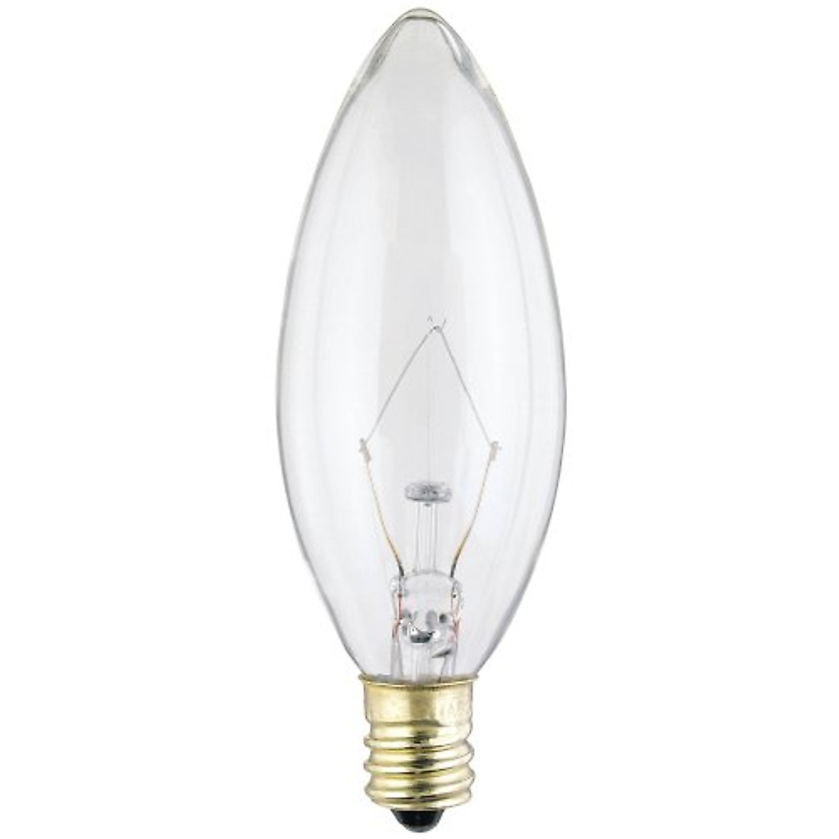 Westinghouse 4027 60-Watt, B10 Decorative Ceiling Fan Bulb, Candelabra Base, Clear, 2-Pack