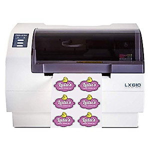 Primera LX610 Color Inkjet Label Printer with Plotter Cutter 74541 - Print and Cut Any Label Shape or Size in One Machine. Prints Up to 5 Inches Wide