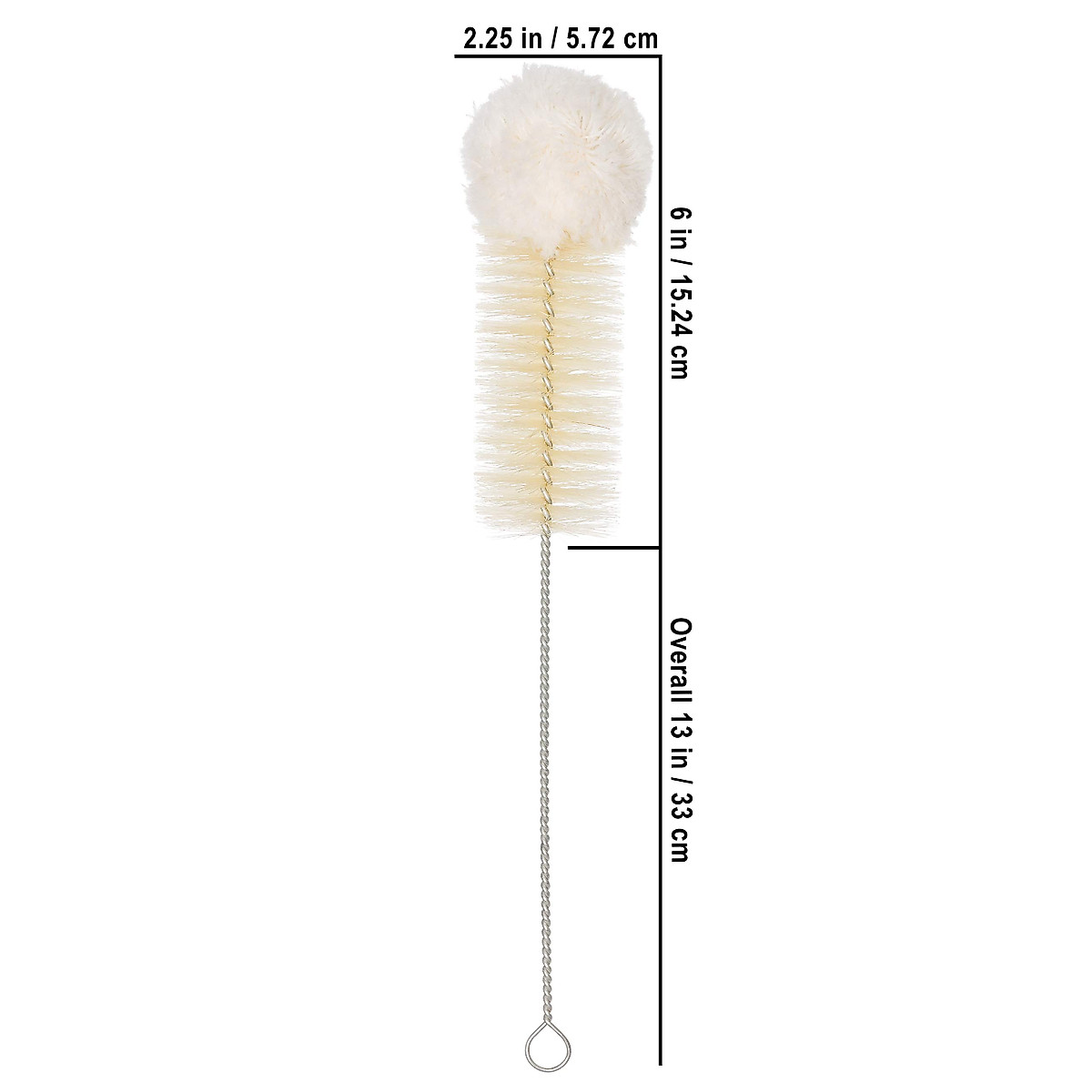 Redecker Natural Pig Bristle and Cotton Cleaning Brush, 12-5/8-Inches