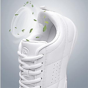 kkdom Adult & Youth White Cheerleading Shoes Athletic Dance Sport Training Shoes Competition Tennis Sneakers Cheer Shoes White US Size 8/EU Size 40