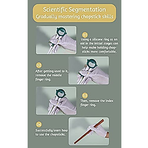 PandaEar 2 Pairs Training Chopsticks for Kids Toddler Baby Childrens| Practice Learning Chopsticks for Kid Beginners