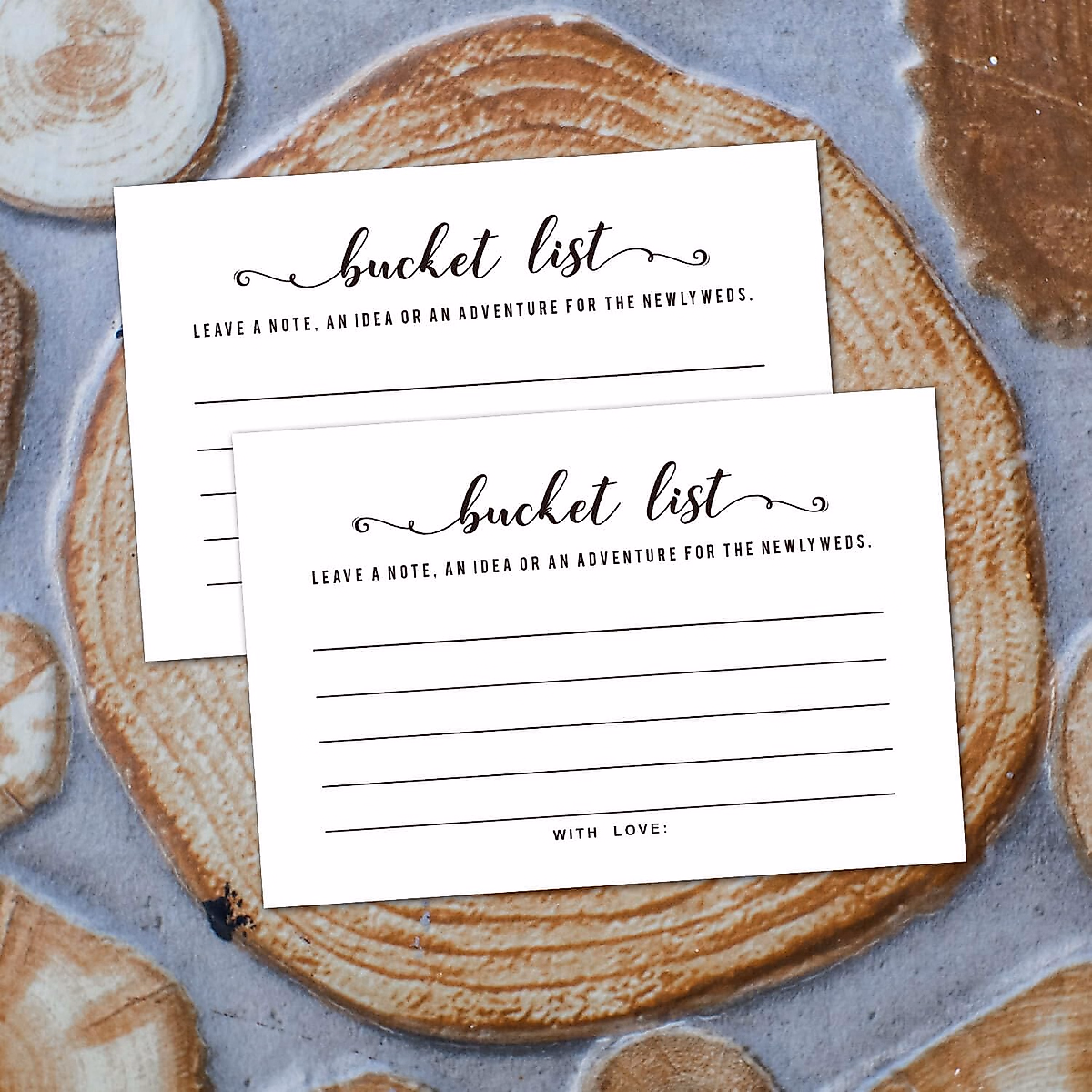 50 Wedding Bucket List Cards for Bridal Showers Wedding Reception Activities, Bucket List Suggestion Cards - Fun Party Game Activity Guestbook for Graduation, Retirement, Anniversary, and Birthday.
