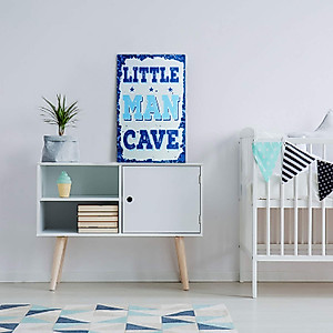 Little Man Cave Wood Sign Children Cave Sign Door Elegant Wood Sign Bedroom Sign Hanging Toddler Boys Room Decor Wall Art Decorative Wood Sign for Kids Children Bedroom