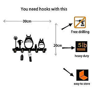 SQINAA Wall Decor Hooks,Cartoon Anime Household Door Decor Hooks, Multi-Function Wall Hook Keys Holder for Coat Bags Clothes