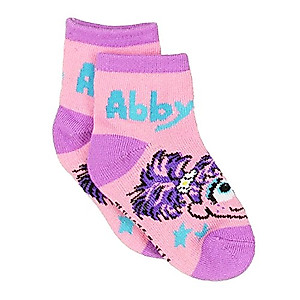 Sesame Street Girls 6 pack Quarter Socks (2-4 Toddler (Shoe: 4-7), 6 pk Elmo Abby)