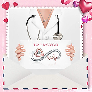 Forever Love Heart Rose Gold 925 Sterling Silver Rn Practitioner Nurse Infinity Heartbeat Pendant Necklaces for Women Nursing Graduation Jewelry Wife Girlfriend Valentine Mother Day Christmas Gifts