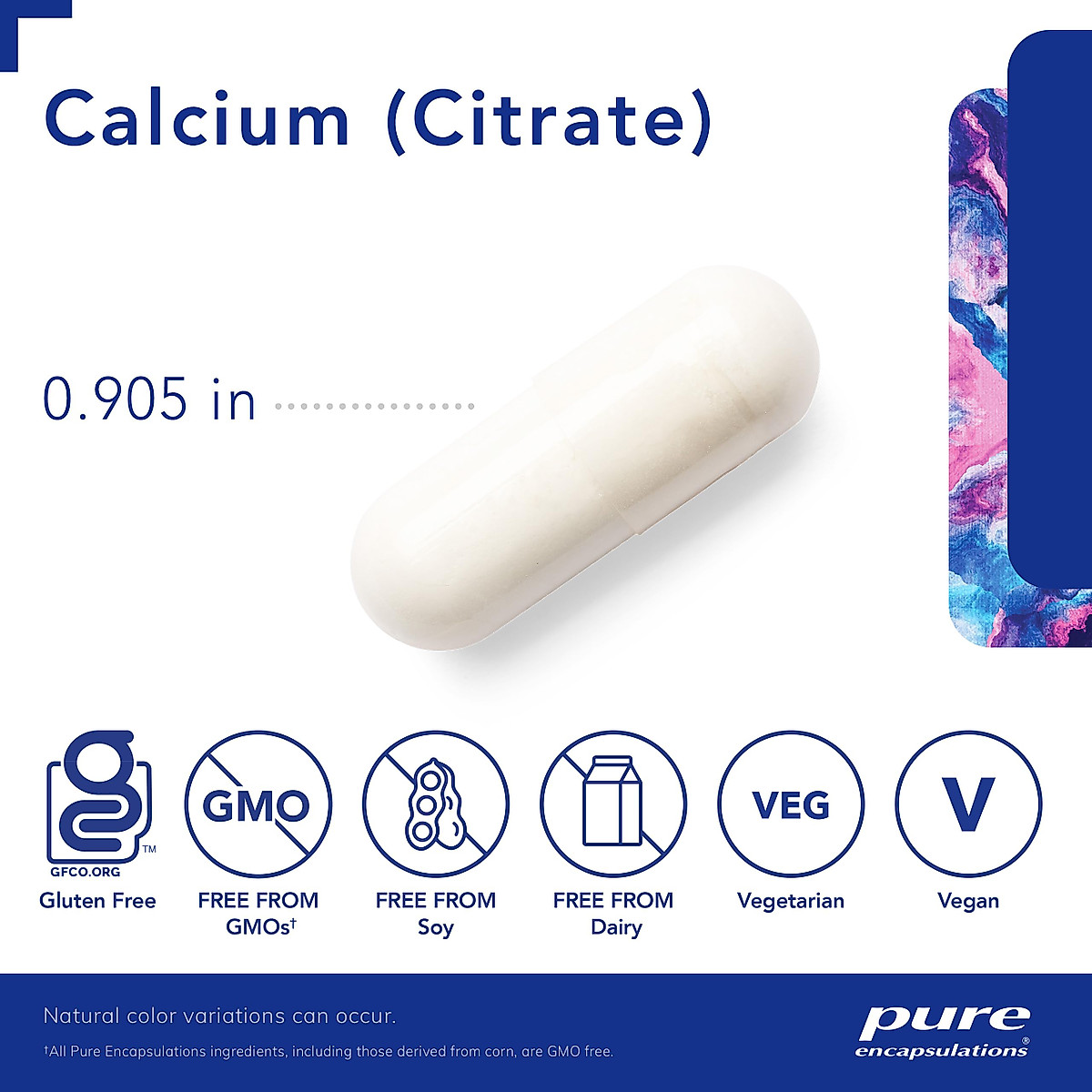 Pure Encapsulations Calcium (Citrate) - Supplement for Bone, Teeth, Colon, and Cardiovascular Health Support* - with Premium Calcium Citrate - 60 Capsules