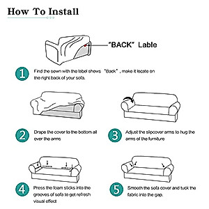 UYIDSNOF L Shape Sofa Covers, Corner Sofa Cover, Stretch Sofa Slipcovers L Shape Spandex Fabric Sectional Sofa Cover for 1/2/3/4 Seater Sofa with 1 Pieces Pillow Case,Blue,4 Seater/Sofa