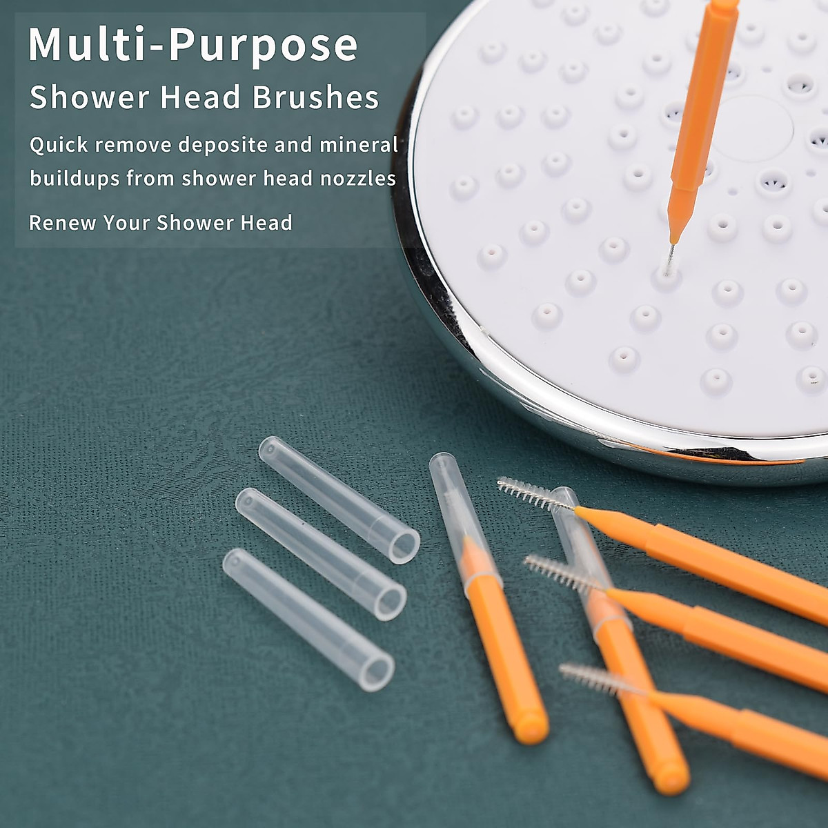 Shower Head Cleaning Brush Tool, Shower Head Cleaner Brushes Picks Small Cleaning Brush Crevice Cleaning Brush Anti Clogging Cleaning Brush for Household Bathroom Pipe Car Washers Holes Gaps Nozzles