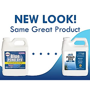 Pond Worx Blue Lake and Pond Dye - 4X Concentrated Liquid Pond Colorant – Shades and Protects Your Pond, Treats up to 1 Acre –1 Quart
