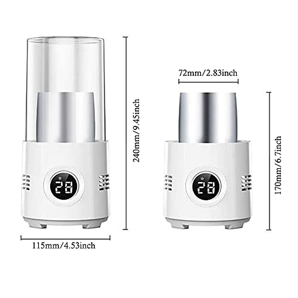 HSTYAIG Cup Cooler-Coffee Warmer Desktop 2IN1, 60°C- 2°C Coffee Tea Drinks Mug Warmer Cooler Desktop Heating and Cooling Beverage Plate for Water,Milk,Beer,Cocoa