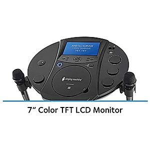 Singing Machine iSM1030BT Bluetooth Karaoke Pedestal, Karaoke Machine with Speakers, Black