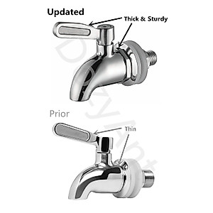 DOZYANT Updated More Durable Beverage Dispenser Replacement Spigot,Stainless Steel Polished Finished, Water Dispenser Replacement Faucet, fits Berkey and Other Gravity Filter Systems as Well