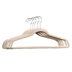 Michael Graves Design Ultra-Thin Non-Slip Velvet Clothing Hangers, Flocked & Durable, Closet Space Saving, for Garments, Suits, Dresses, Pants, Shirts, Coats, 25 Pack