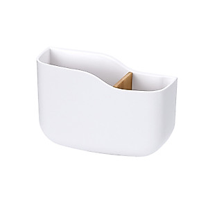 Ismeally Universal Multi-function TV Remote Control Air Conditioner Storage Box With Partitions Wall-mounted Phone Plug Holder Stand Container, Adhesive,Hole-Free,No Drilling