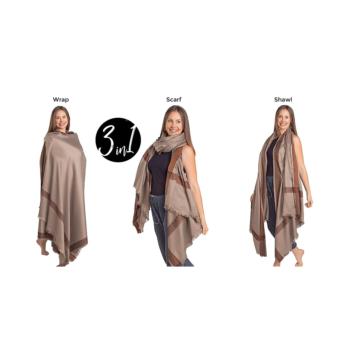 Om Shanti Crafts Meditation Shawl or Meditation Blanket, Wool Shawl/Wrap, Oversize Scarf/Stole. Indian Blanket. Unisex