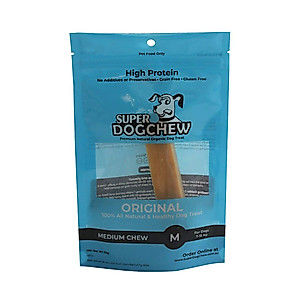 Super Himalayan Dog Chew-All Natural Hard Cheese Himalayan Dog Treats-Long Lasting Dog Yak Chews,Made in Europe-Medium (M) for Dogs 7-15 kg