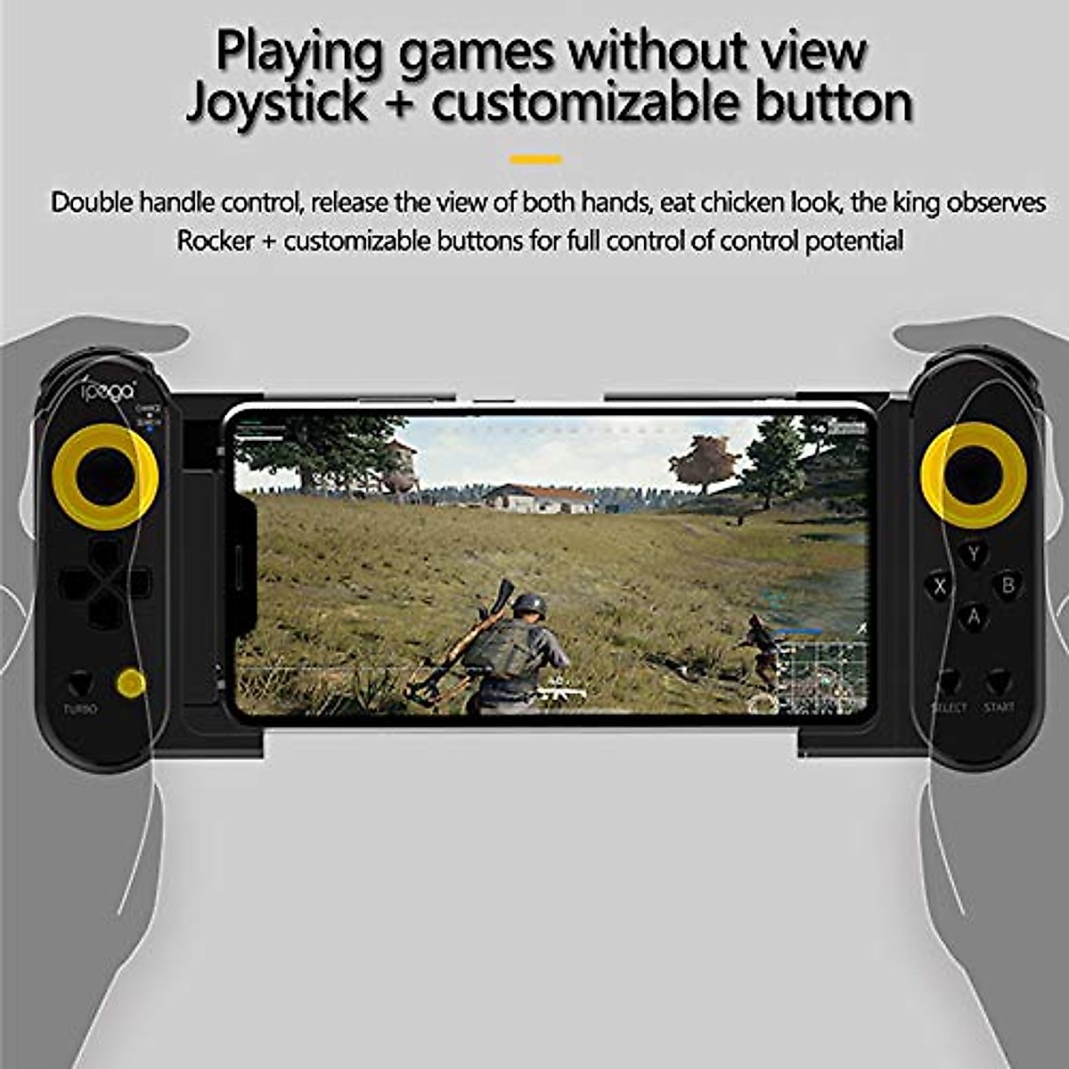 ipega PG-9167 Mobile Game Controller, With Stretchable Wireless 4.0 Smart PUBG Gamepad Controller for Samsung Galaxy S10/S10+ /S21 S22+5G/Huawei Mate40 Pro P40 P30 Android Mobile Smartphone Tablet