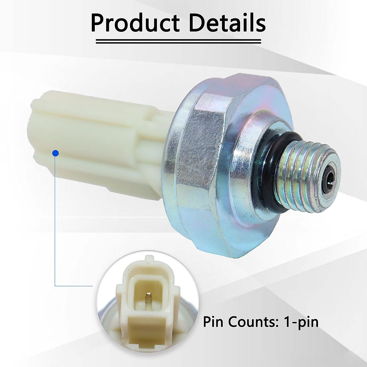 KEJSTED Engine Oil Pressure Sensor Switch Sending Unit F81Z-9278-AA SW5267 Compatible with 7.3L 6.0L 6.4L Powerstroke Diesel 1999-2010 Ford F-250 F-350 F-450 F-550 E-350 E-450 Super Duty PS314