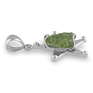 Starborn Sterling Silver Genuine Moldavite Pendant