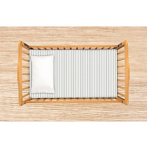 Baby Bassinet Sheet Set for Boy and Girl, 3 Pack, Universal Fitted for Oval, Hourglass & Rectangle Bassinet Mattress, Fitted Sheets Size 32 x 16 x 4 Inches, Grey