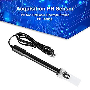 Ph Electrode Probe, ABS High Accuracy Ph Meter Non Rechargeable Ph Sensor for Aquarium Hydroponics Plant Pool Spa PH Monitor Controller Tester Meter