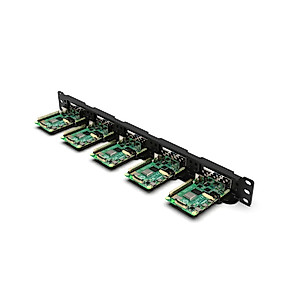 Raspberry Pi 19 inch Rack Mount for 5X Pi. Front Removable!