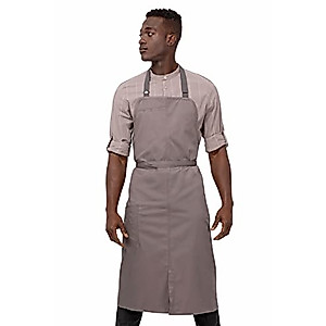 Chef Works Unisex Brio Chef Apron, Mushroom, One Size