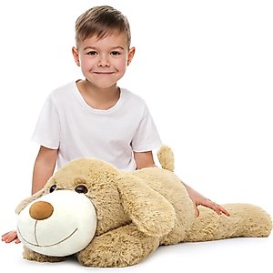 BENINY Giant Dog Puppy Stuffed Animal 32", Cute Big Stuffed Dog Body Pillow for Kids, Large Stuffed Animals Dogs Plush Toy Gift