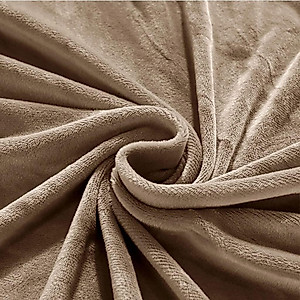 EFELIM Velvet L Shape Couch Cover Sectional Sofa Slipcover, Stretch 1 2 3 Seat Sofa Covers Soft Chaise Cover Furniture Protector for Dogs Pets (Blue,L Shape:4 Seater+3 Seater)