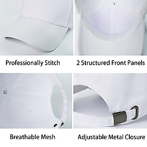 Baseball Cap Men Women Cotton Dad Hat Classic Adjustable Plain Golf Hat Low Profile Unisex