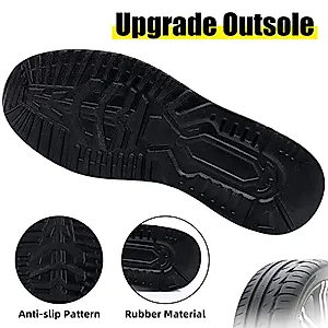 FINOTAR Men Running Shoes Lightweight Breathable Fashion Sneakers Air Mens Walking Shoes Tennis Jogging Gym Travel Outdoor Sports Shoes Black 11.5