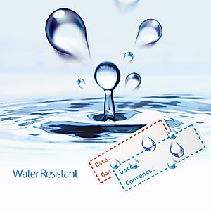 300pcs Removable Freezer Labels, Yoget 1 x 3 Inch Food Storage Stickers, Refrigerator Freezer Paper Label Easy Clean Leaves No Residue, 2 Color Food Labels Roll