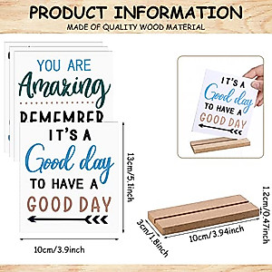 4 Pieces Inspirational Quotes Desk Decor Wood Block Plaque Positive Wooden Table Signs Decorative Wood Table Sign Centerpiece for Women Desk Office Decor Party Table Accessories(Stylish Style)