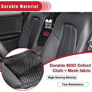 QUICTO 2PCS Car Seat Storage Hanging Bag, Multi-Pocket Seat Side Organizer, Multifunctional Mesh Net Pocket, Can Hold Mobile Phone, Wallet, Glasses, Suitable for Cars, SUVs, Trucks