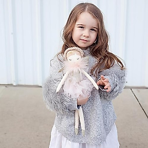 MON AMI Angel Stuffed Doll - 15", Soft Elegant Plush Doll for Little Girls, Use as Toy or Room Decor