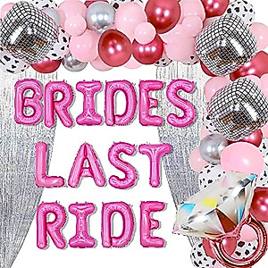 JeVenis Brides Last Ride Balloons Brides Last Rodeo Decoration Nashville Bachelorette Party Decorations Disco Cowgirl Bachelorette Decoration Lets Go Girls Decoration