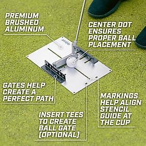 GoSports Golf Putting Alignment Stencil and Gate Set - Versatile Putting Aid for 10+ Drills