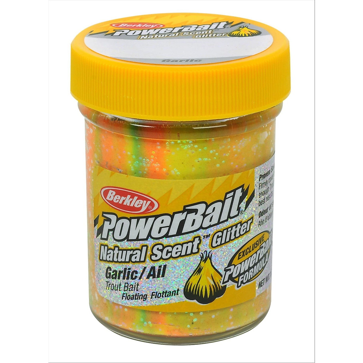 Berkley PowerBait® Natural Glitter Trout Bait, Rainbow, Jar