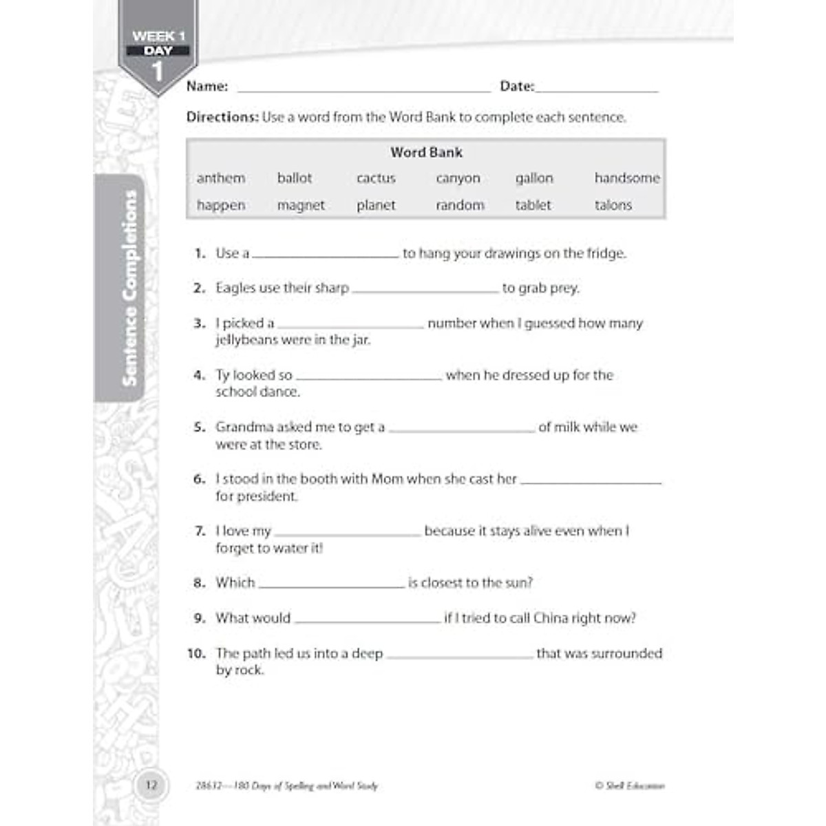 180 Days™: Reading, Vocabulary/Language for 4th Grade Practice Workbook for Classroom and Home, Cool and Fun Practice Created by Teachers (180 Days of Practice)