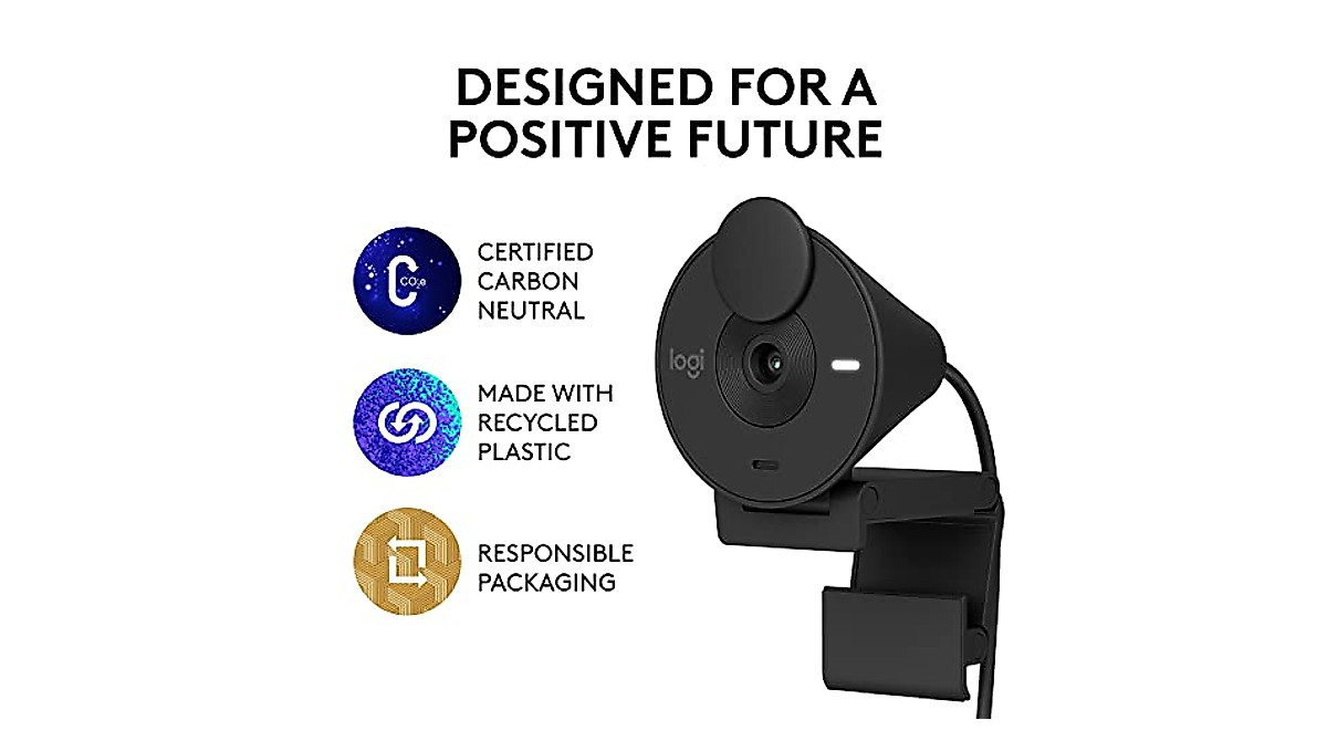 Logitech Brio 301 Full HD Webcam for Clear Video Calls