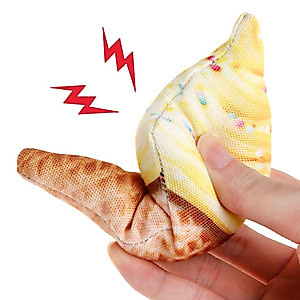 houyifeiqinhu Pet Toy Simulated Meat Ice Cream Food Simulation Squeaky Bite Chew Play Toys Dog Cat Puppy Supplies False Soft Sound Funny Toy 1#
