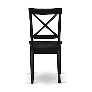 East West Furniture DLBO5-BLK-W Dining Set, 5