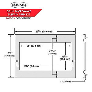 Unknown1 30 in. Stainless Steel Microwave Oven Built-in Trim Kit Silver Finish
